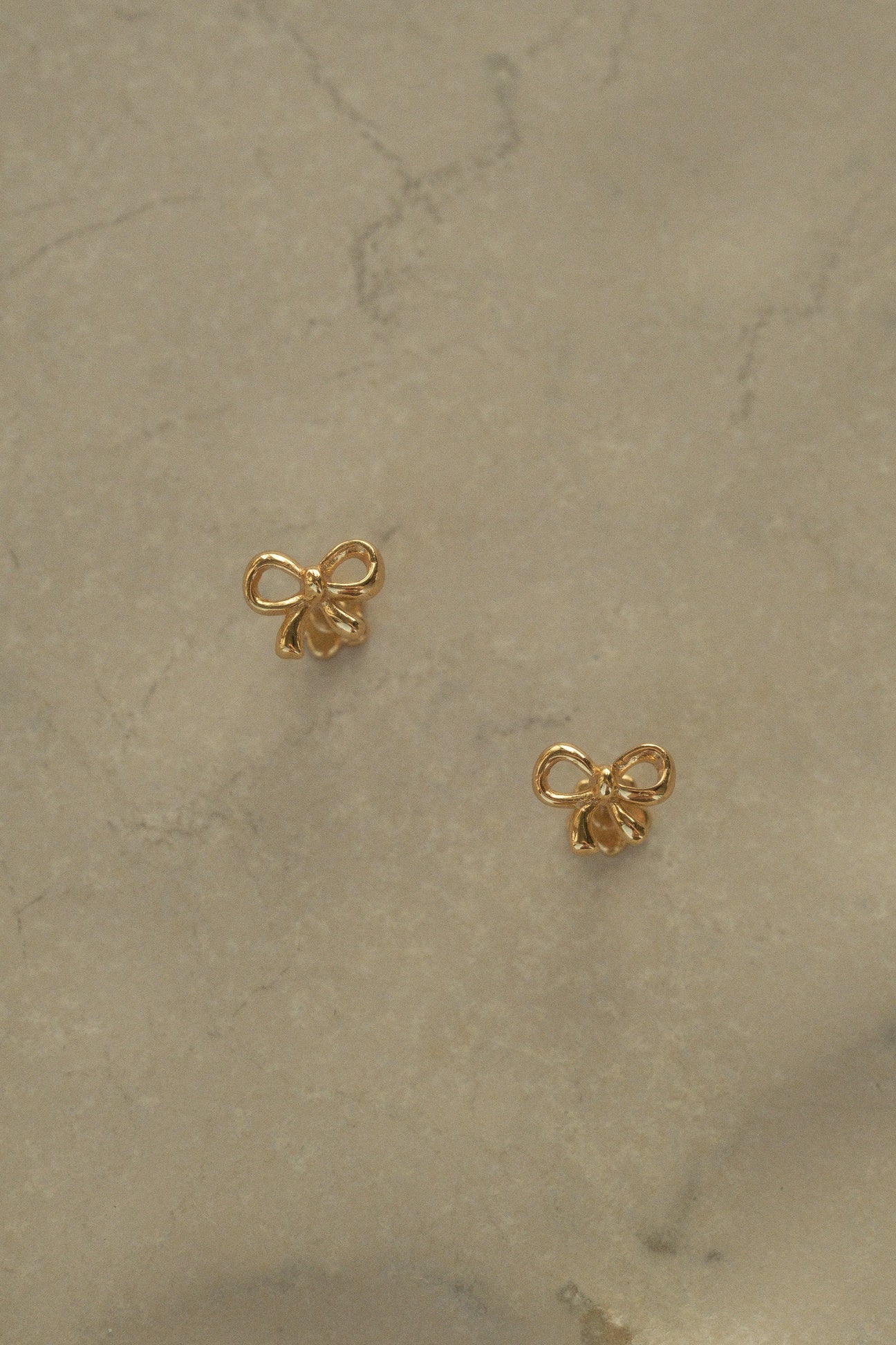 14K Solid Gold Mini Bow Piercing Stud | Internally Threaded Earring – S ...