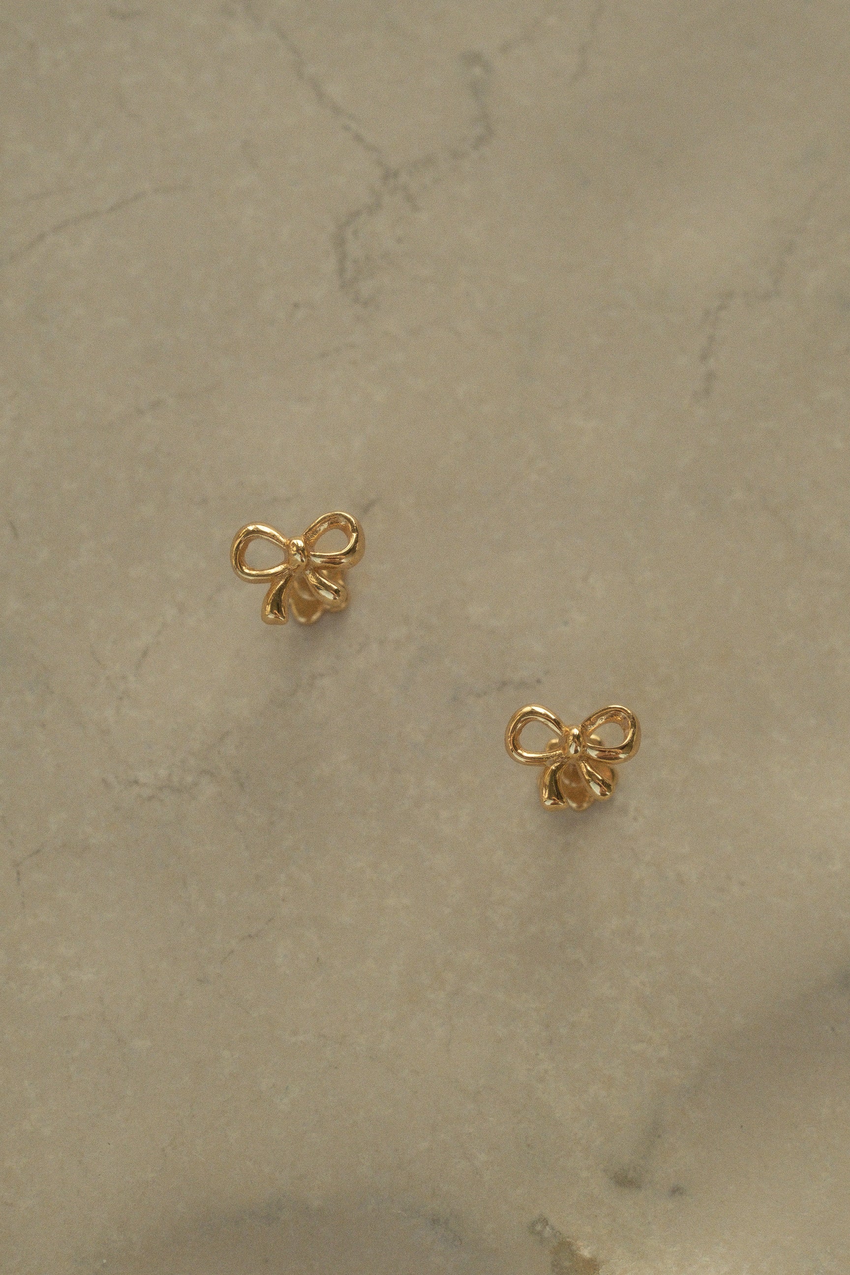 Mini Bow Piercing Stud (18K Gold Filled) | Internally Threaded Earring ...