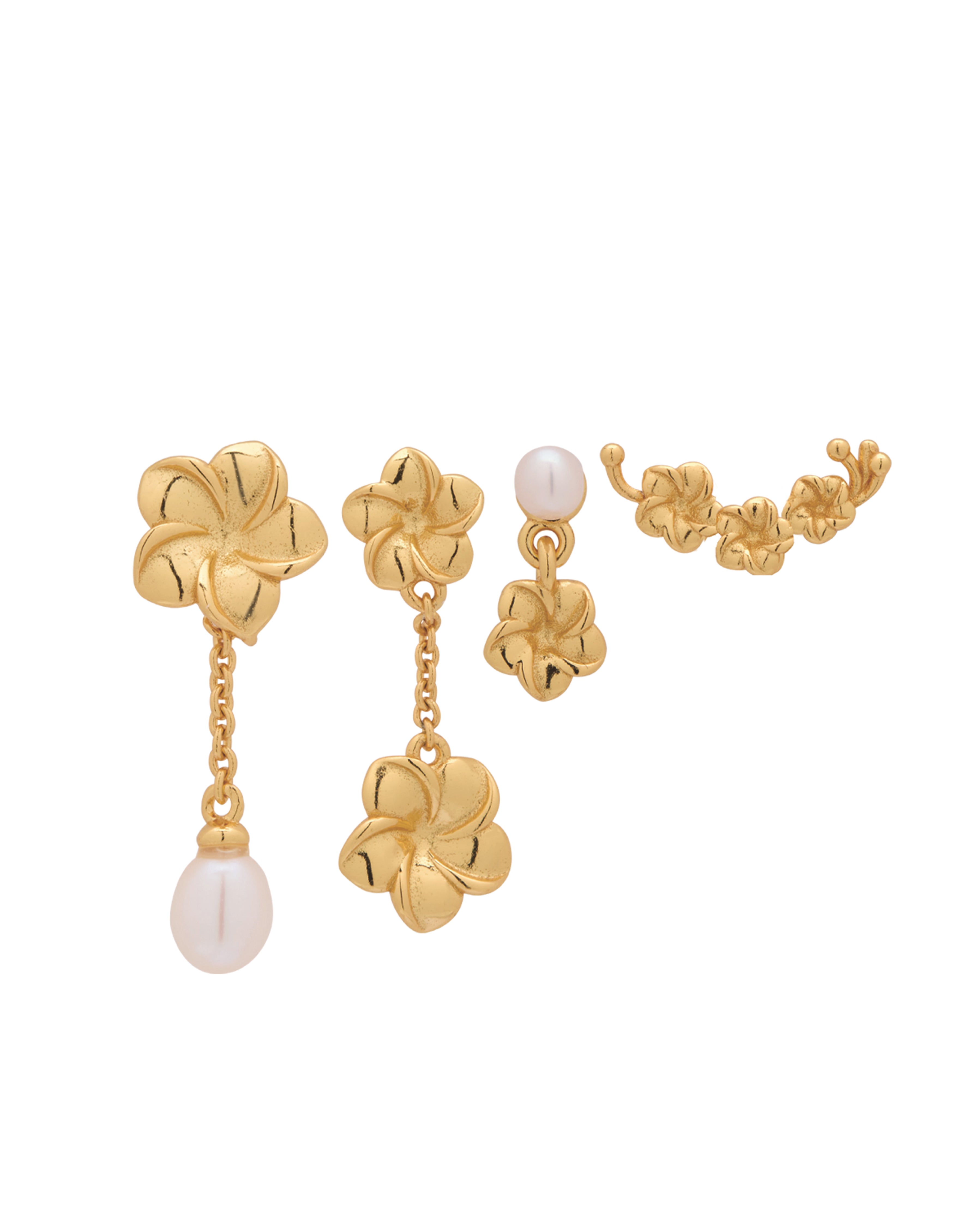 Flower earrings set store