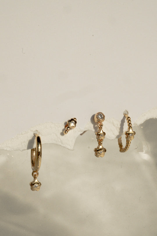 Lucille Flower Earrings Set | Piercings Set | S-kin Studio Jewelry