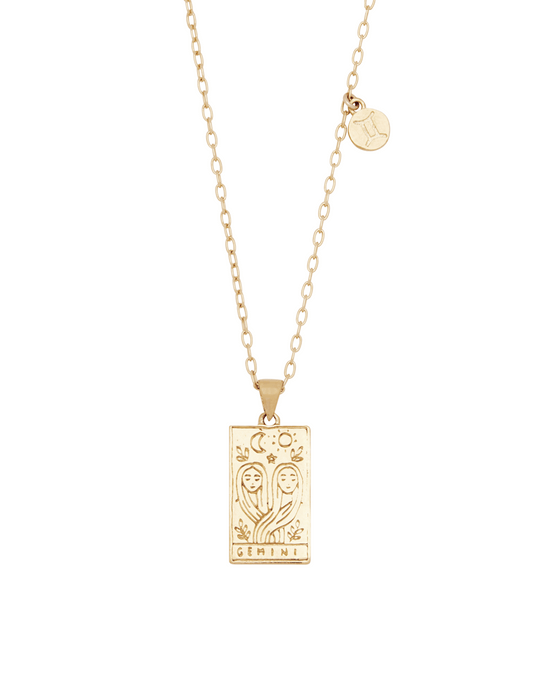 Gemini Zodiac Necklace in 18K Gold Filled | Minimal Gold Jewelry – S ...