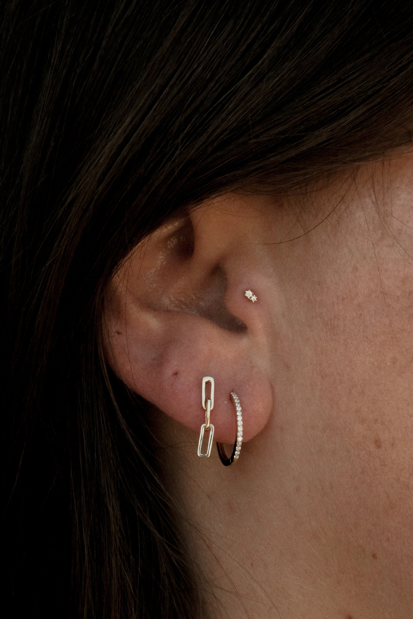 Petite Piercing Stud - 18K Gold Filled | Internally Threaded Earring – S-kin Studio Jewelry