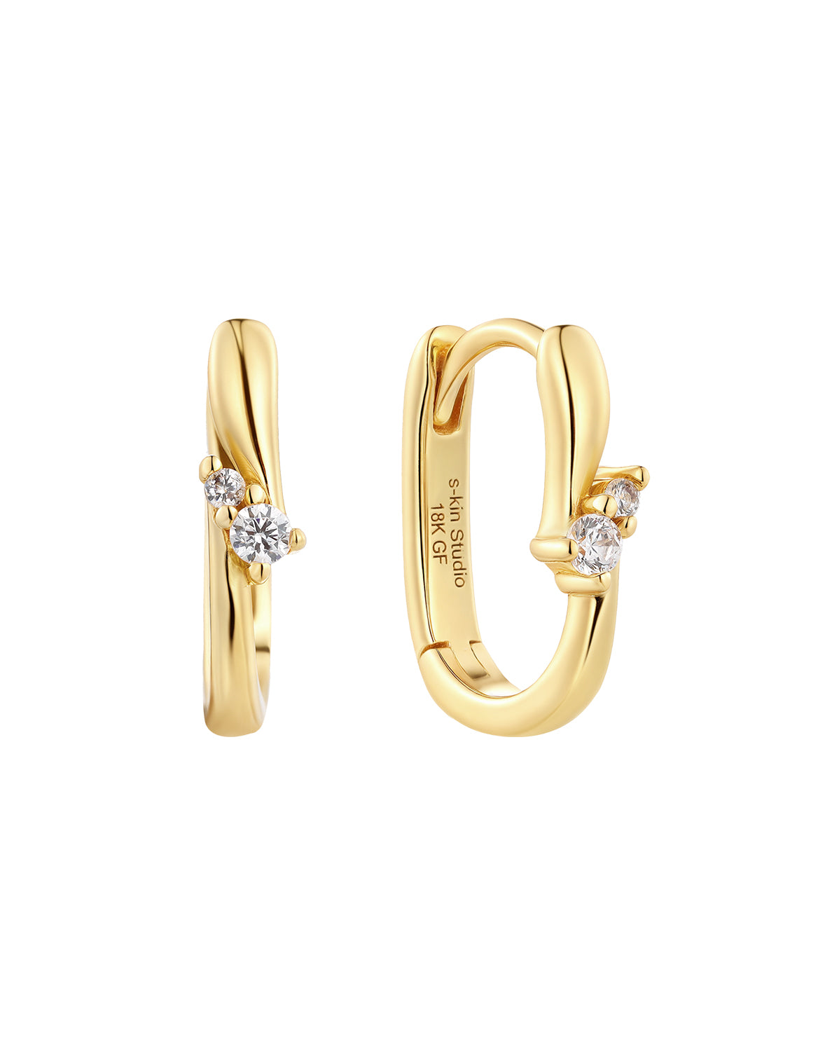 Valerie U-Shaped Hoops | S-kin Studio Jewelry