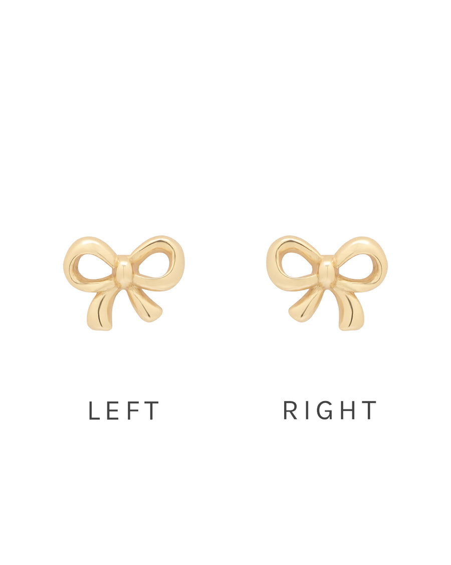 Mini Bow Piercing Stud (18K Gold Filled) | Internally Threaded Earring ...