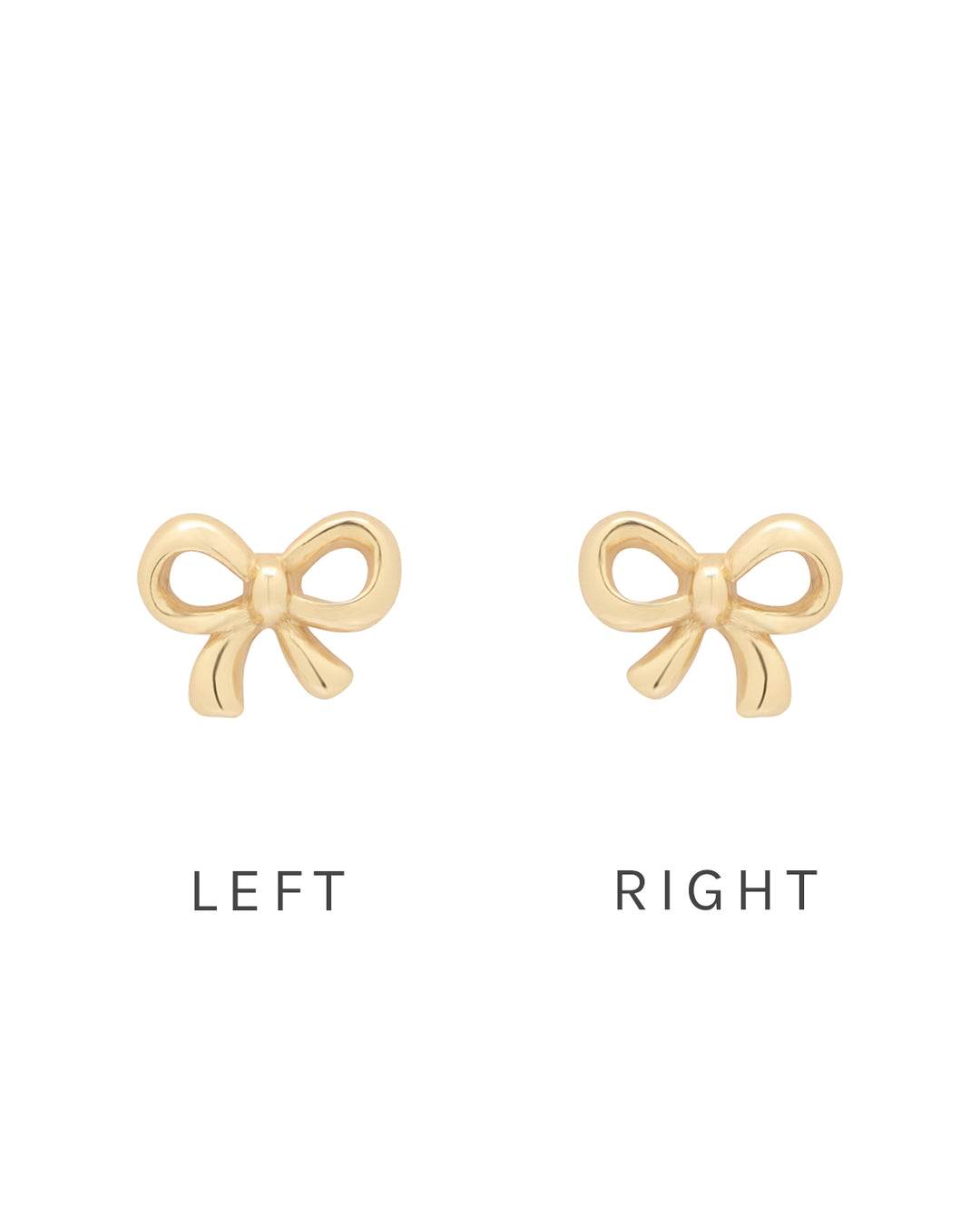Mini Bow Piercing Stud (18K Gold Filled) | Internally Threaded Earring ...