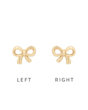Mini Bow Piercing Stud (18K Gold Filled) | Internally Threaded Earring ...