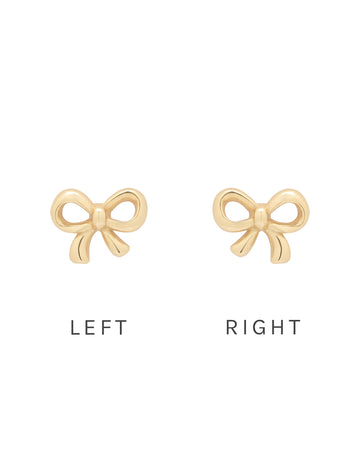 Mini Bow Piercing Stud (18K Gold Filled) | Internally Threaded Earring ...