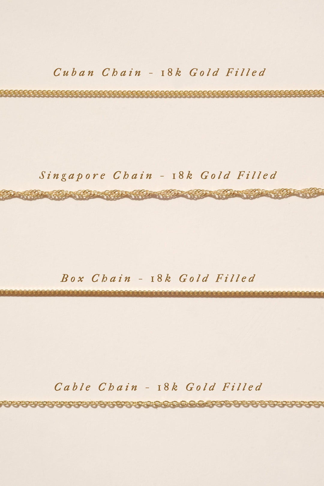Cable Chain Necklace - 18k Gold-Filled – S-kin Studio Jewelry