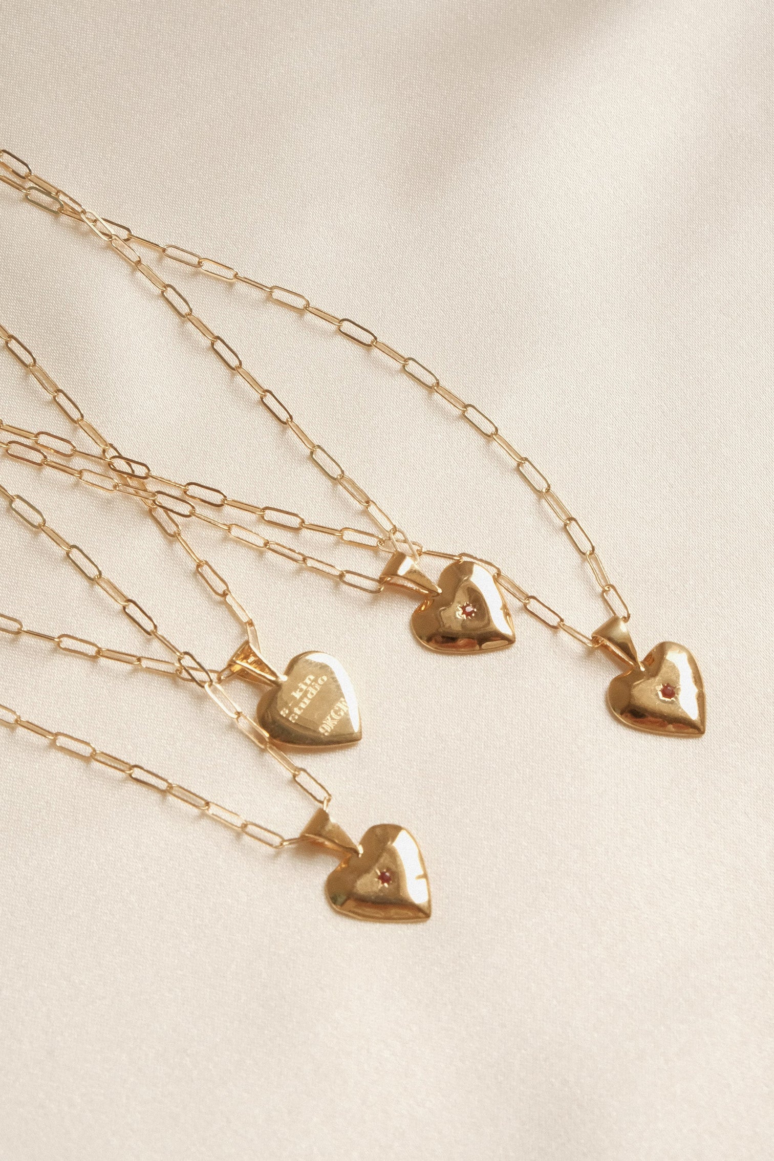 Gilded Heart Pendant Necklace – S-kin Studio Jewelry