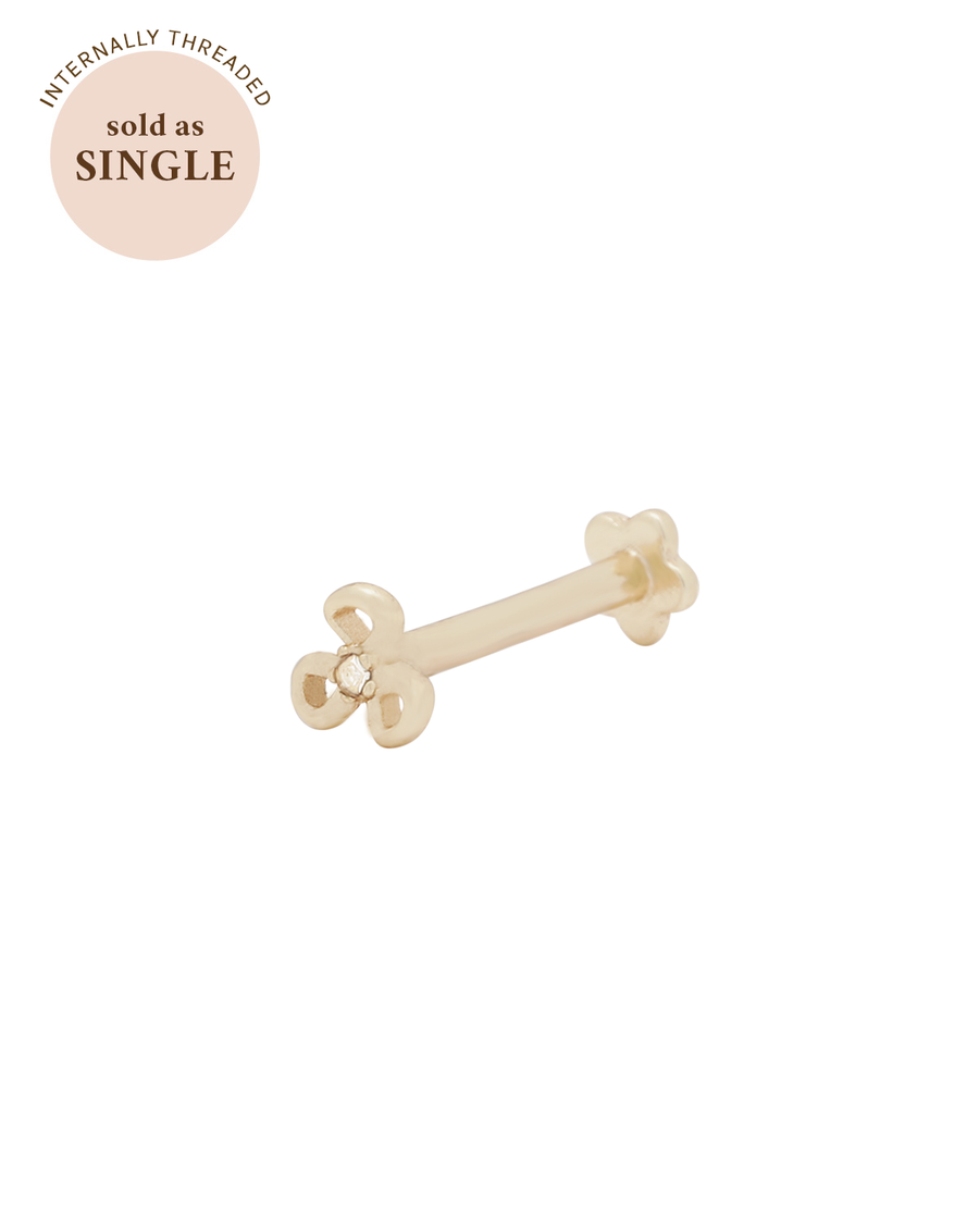 Chihiro Flower Stud - 18K Gold Fill | Internally Threaded Earring – S-kin Studio Jewelry