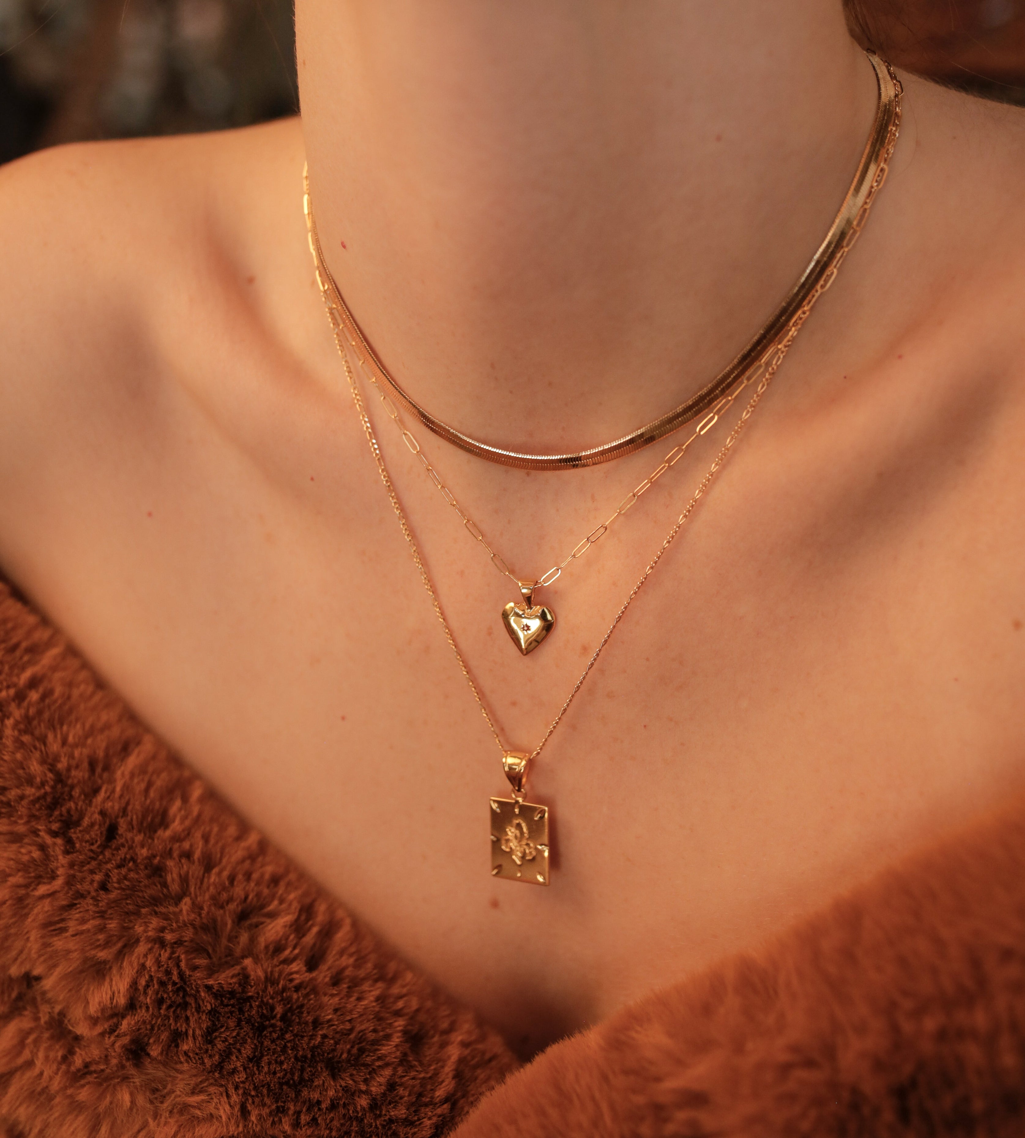 Gilded Heart Pendant Necklace – S-kin Studio Jewelry