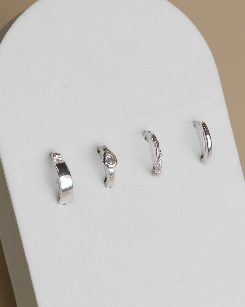 Basic Hoops Set | Piercing Earring Set | S-kin Studio Jewelry