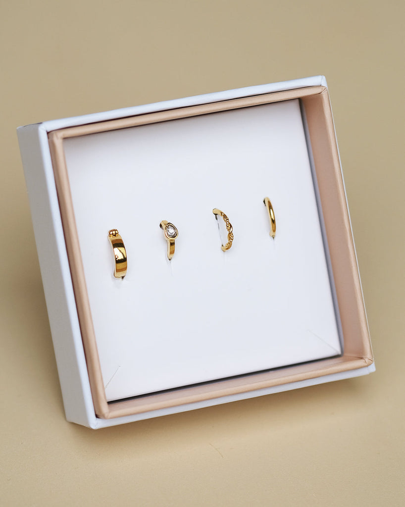 Basic Hoops Set | Piercing Earring Set | S-kin Studio Jewelry