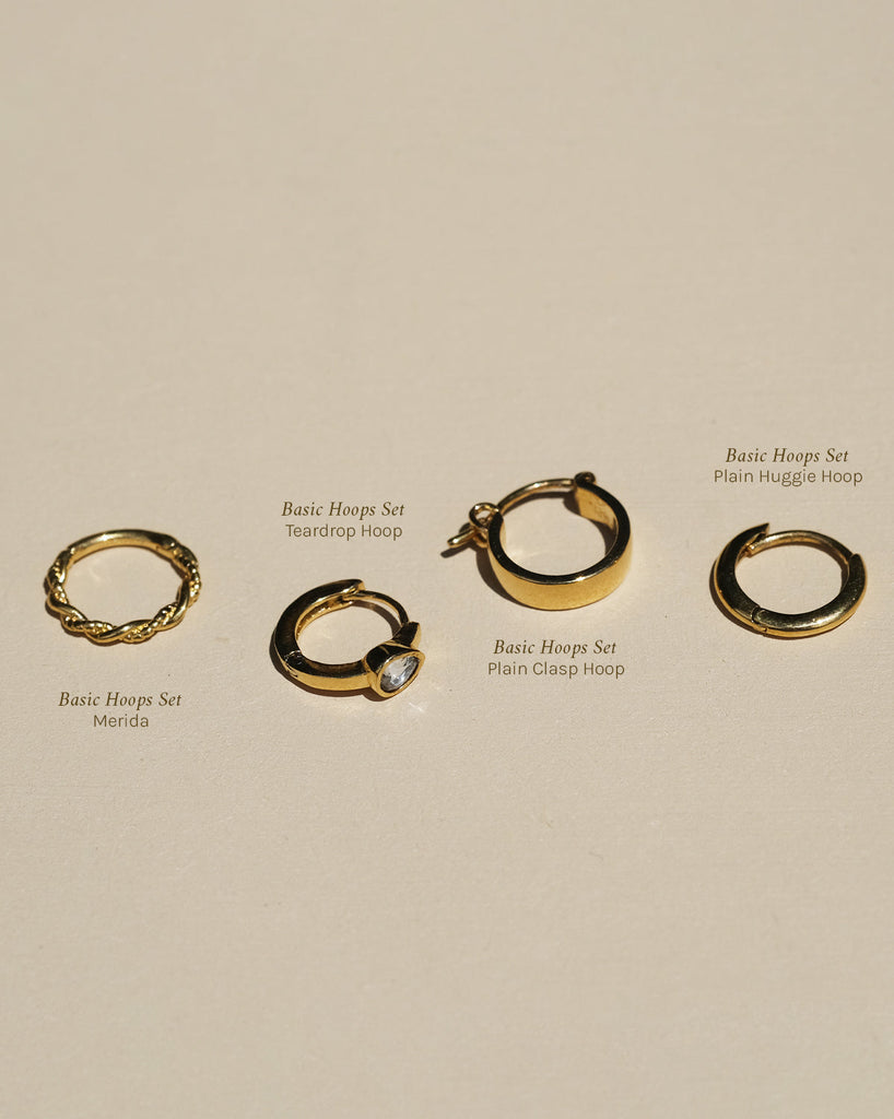 Basic Hoops Set | Piercing Earring Set | S-kin Studio Jewelry