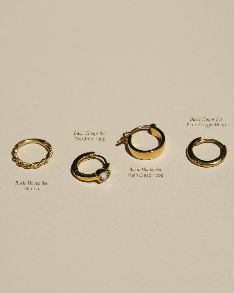 Basic Hoops Set | Piercing Earring Set | S-kin Studio Jewelry