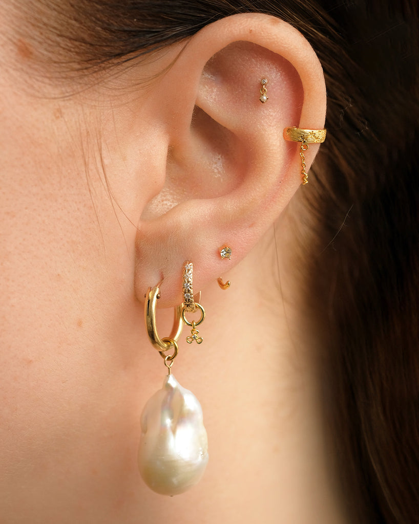 Dante Chain Ear Cuff - 18K Gold Fill | Internally Threaded Earring – S-kin Studio Jewelry