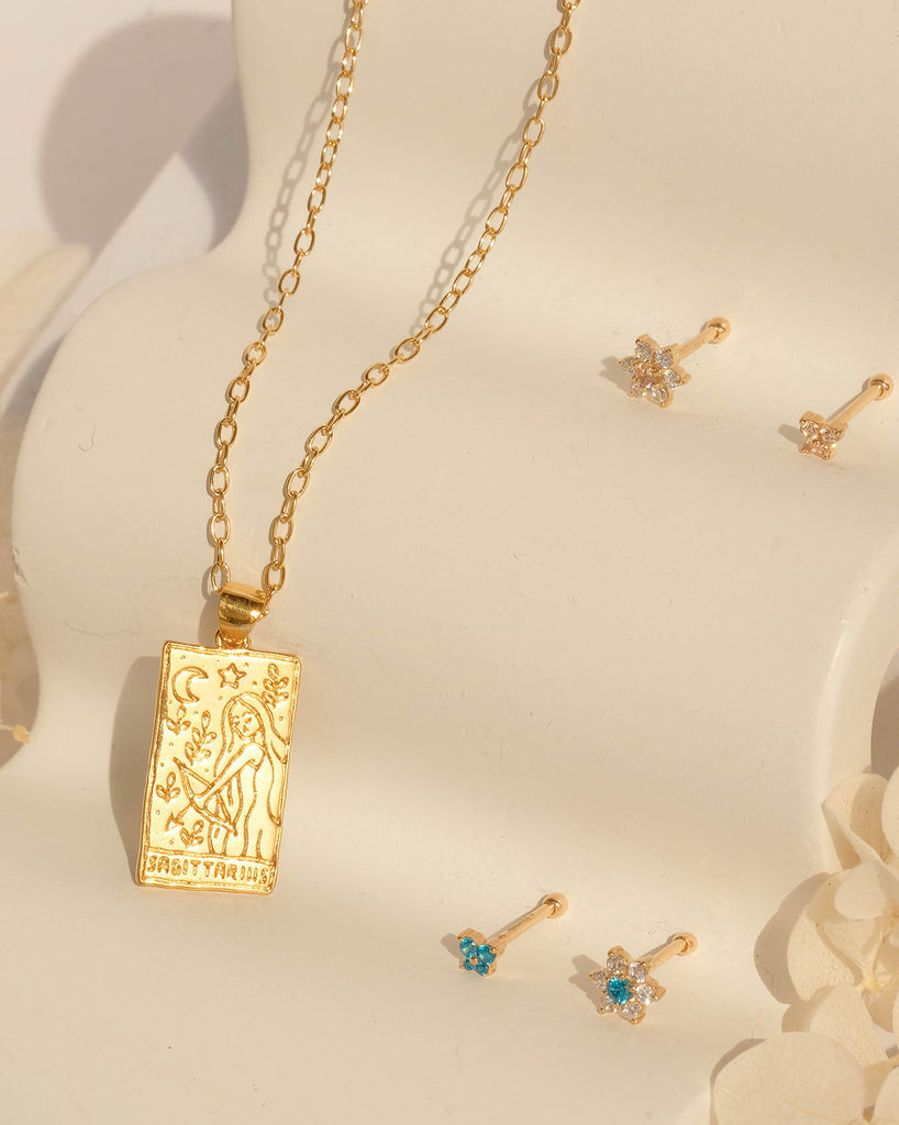 Sagittarius Zodiac Necklace in 18K Gold Filled | Minimal Gold Jewelry – S-kin Studio Jewelry