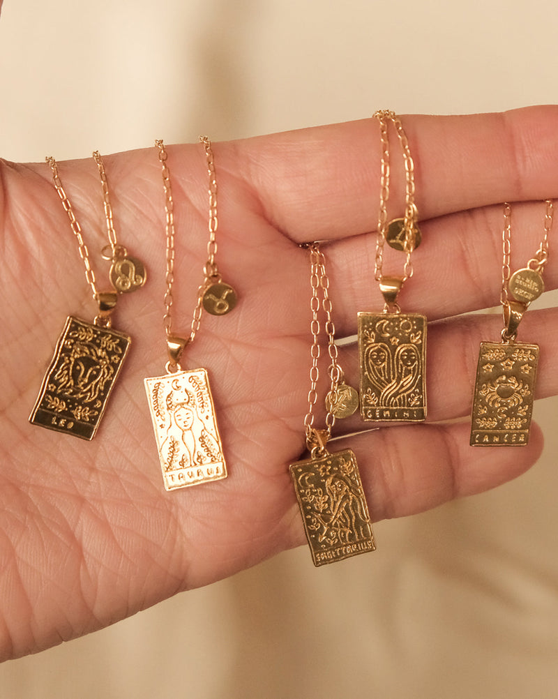 Sagittarius Zodiac Necklace in 18K Gold Filled | Minimal Gold Jewelry – S-kin Studio Jewelry